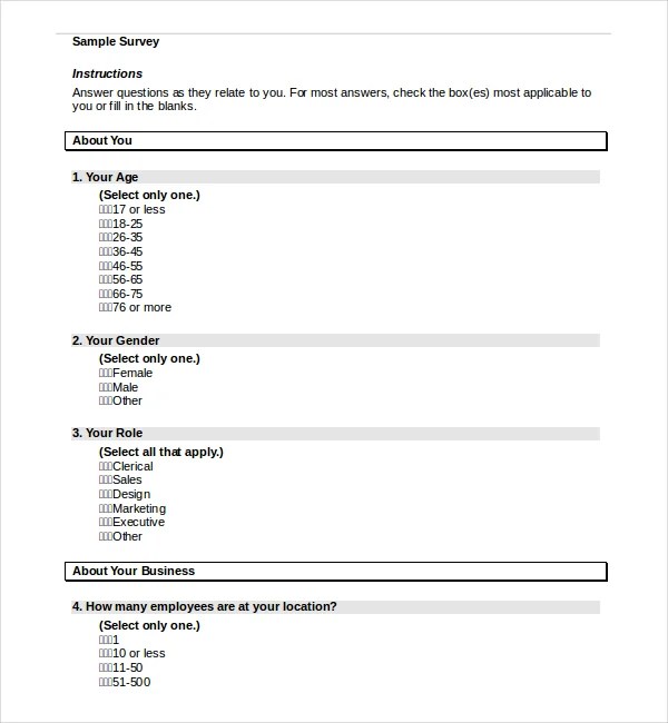 What Is A Microsoft Word Survey Template? | Templatesz234.com ...