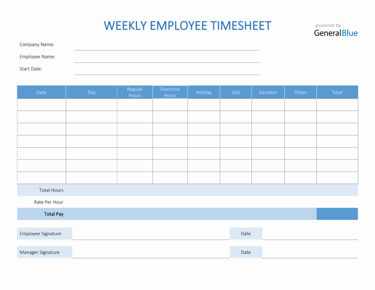 Employee Timesheet Template Word For 2023 | Templatesz234.com ...