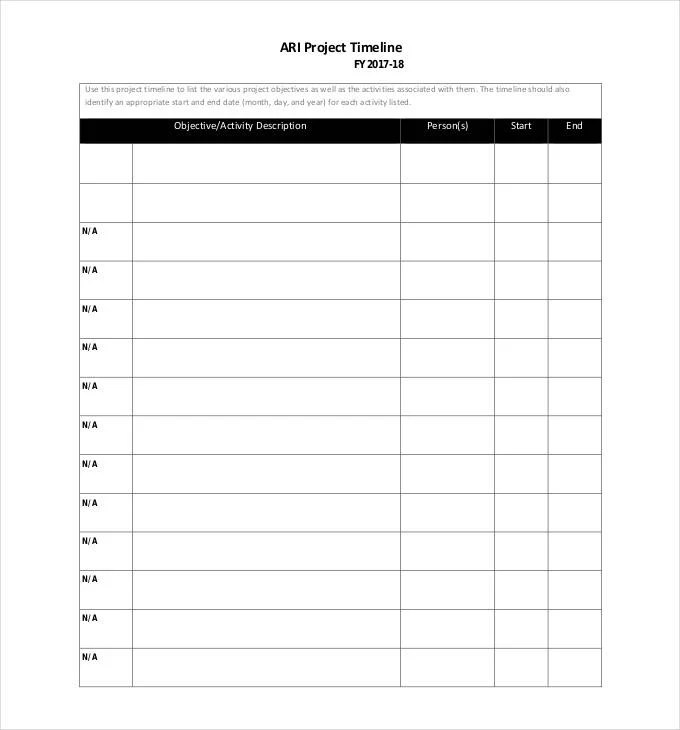 Project Timeline Template Word - Making Your Projects Easier To Manage ...