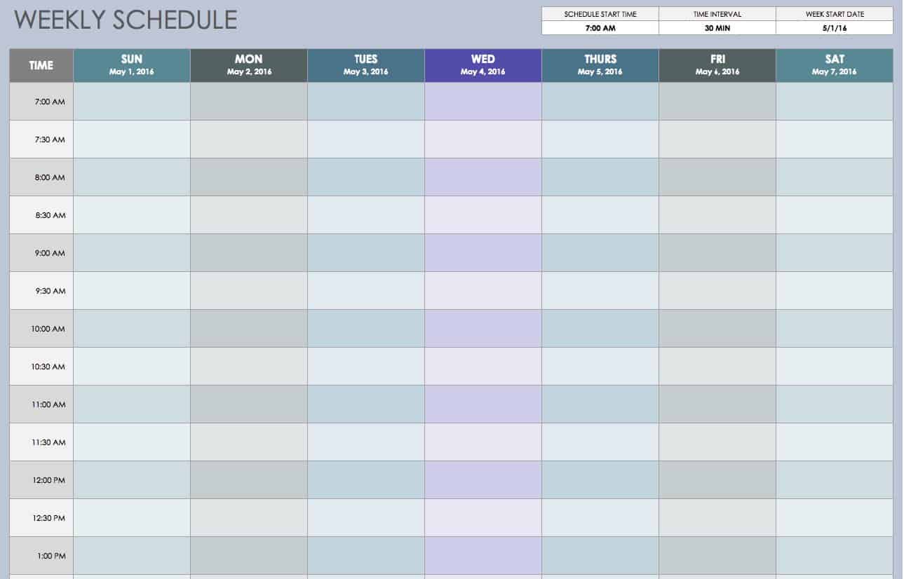 The Ultimate Guide To Creating A 1-Day Schedule Template ...