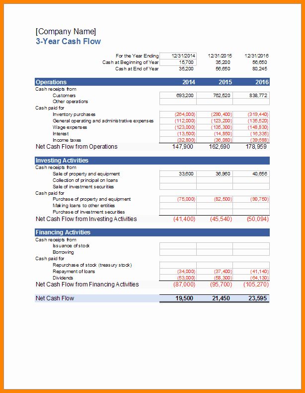 Understanding The Non Profit Cash Flow Statement Template ...