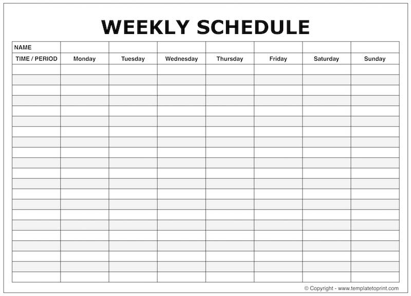 Weekly Task Schedule Template: Get Organized And Take Control Of Your ...