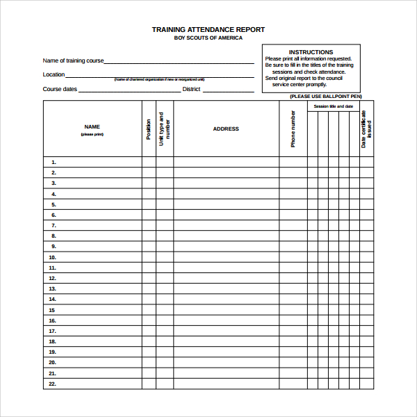 Attendance Roster Template - An Essential Tool For Employers In 2023 ...
