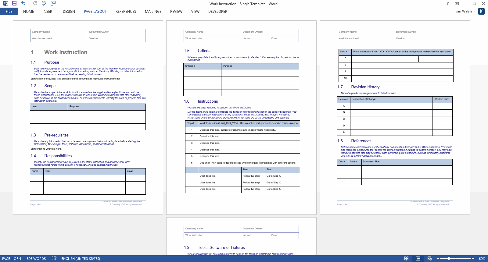 It Work Instruction Template: How To Create One | Templatesz234.com ...