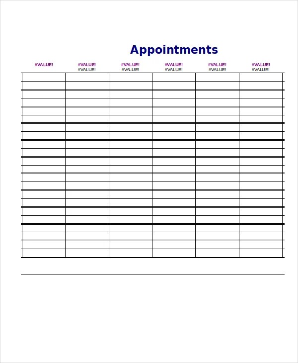 Making Your Life Easier With A Free Daily Appointment Schedule Template ...