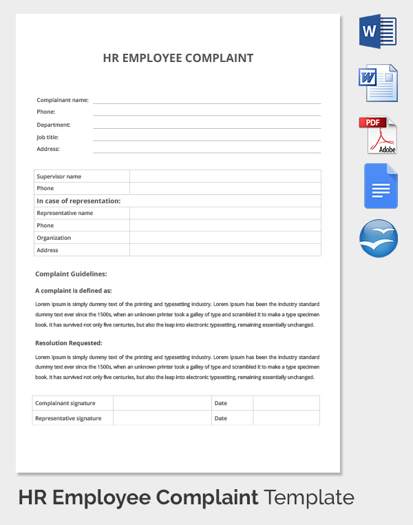 Creating An Effective Hr Complaint Form Template For 2023 ...