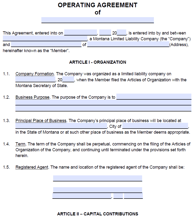 Everything You Need To Know About Llc Operating Agreement Templates In ...