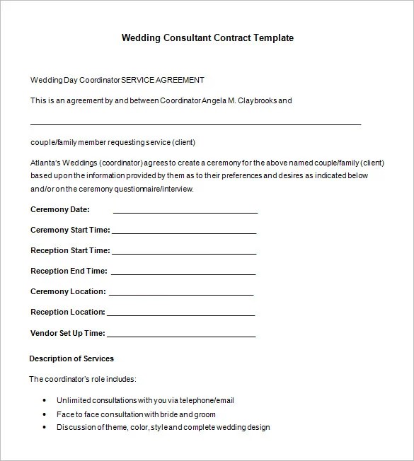 Creating A Professional It Consultant Contract Template Templatesz234
