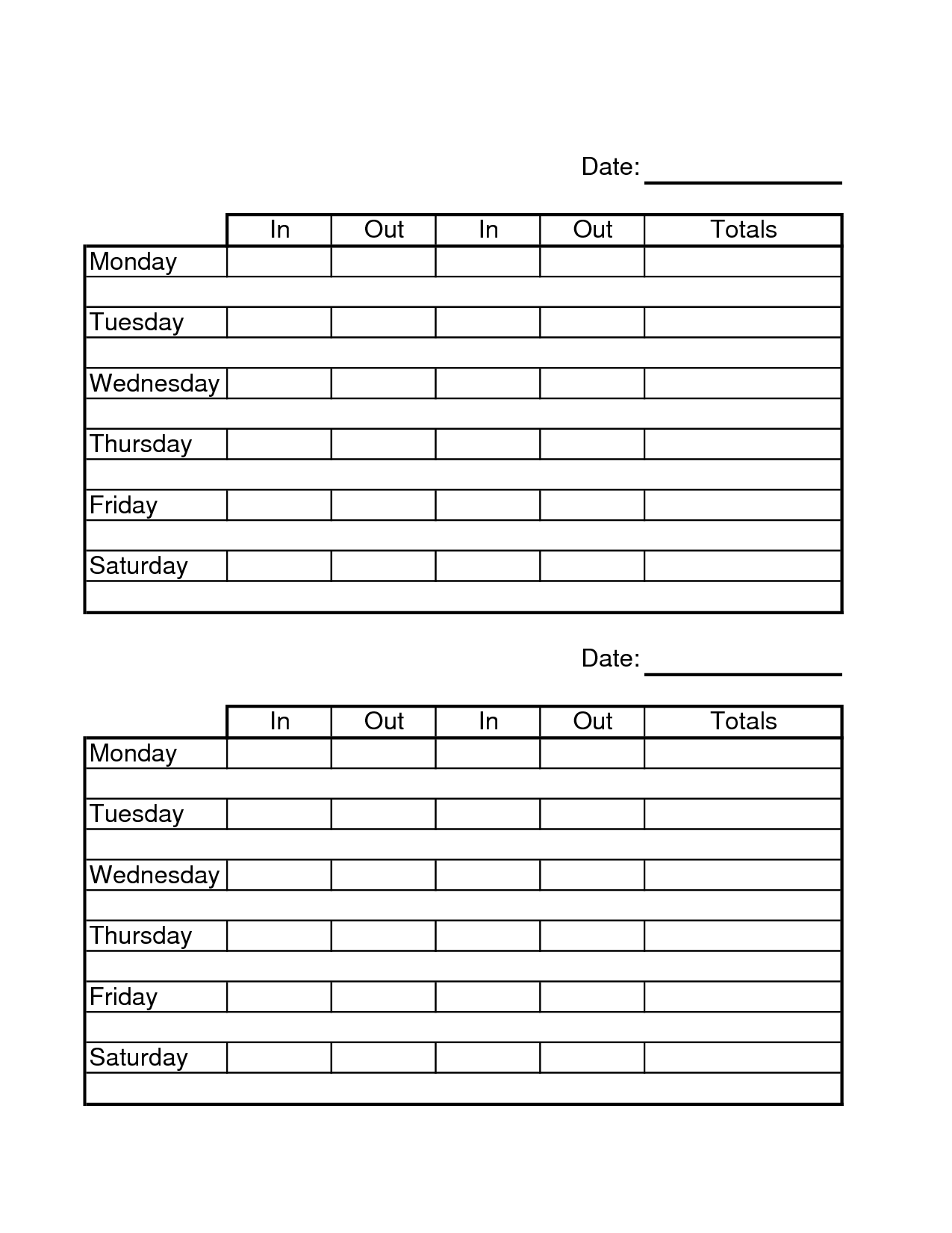 What Is A Time In And Out Sheet Template? | Templatesz234.com ...