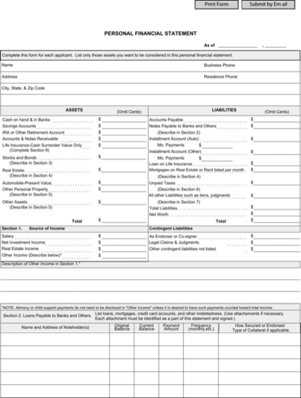 Personal Liquidity Statement Template: What It Is And How To Use It In ...