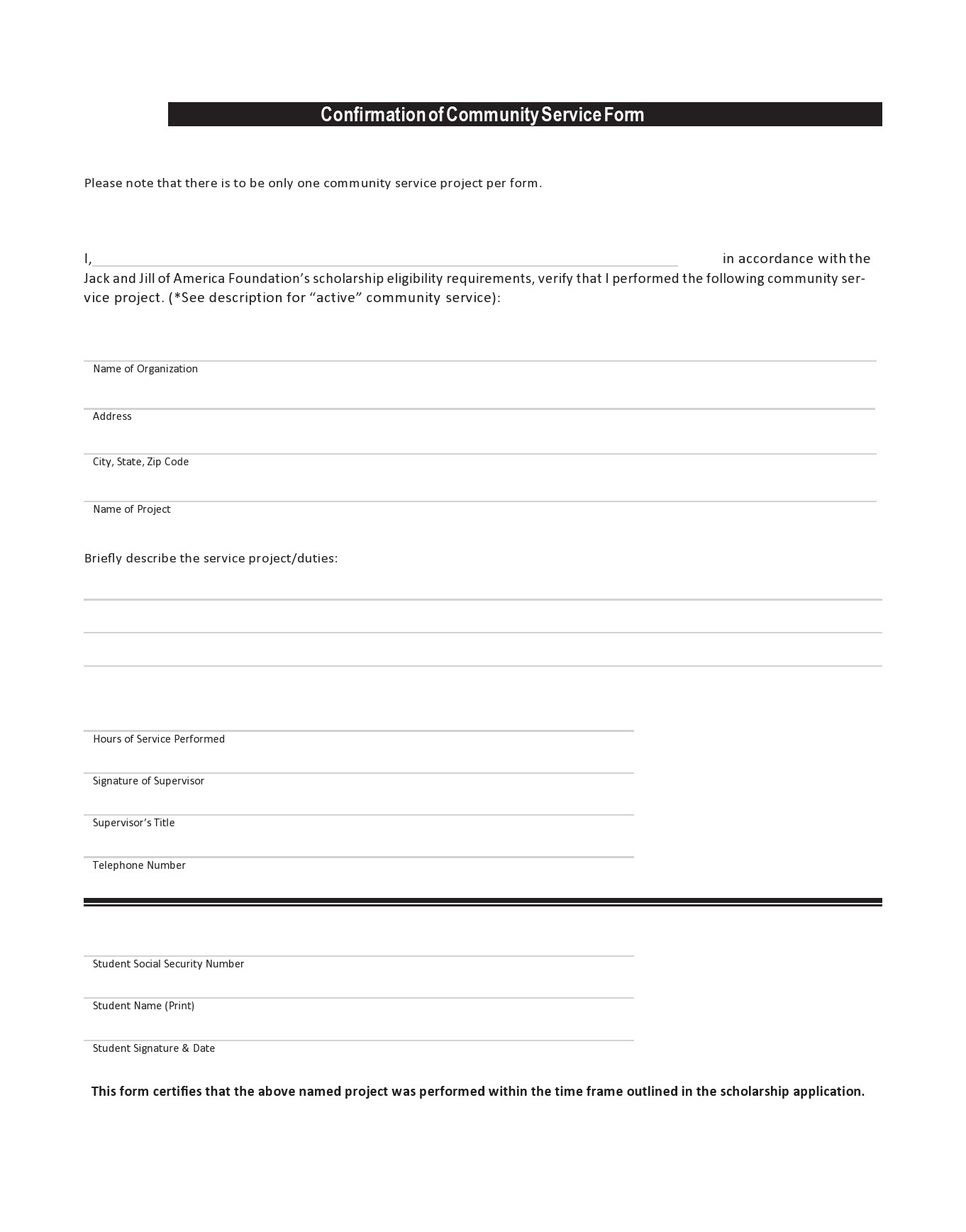 The Benefits Of Community Service Forms | Templatesz234.com ...