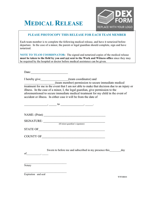 What Is A Work Release Form? | Templatesz234.com - Templatesz234.com