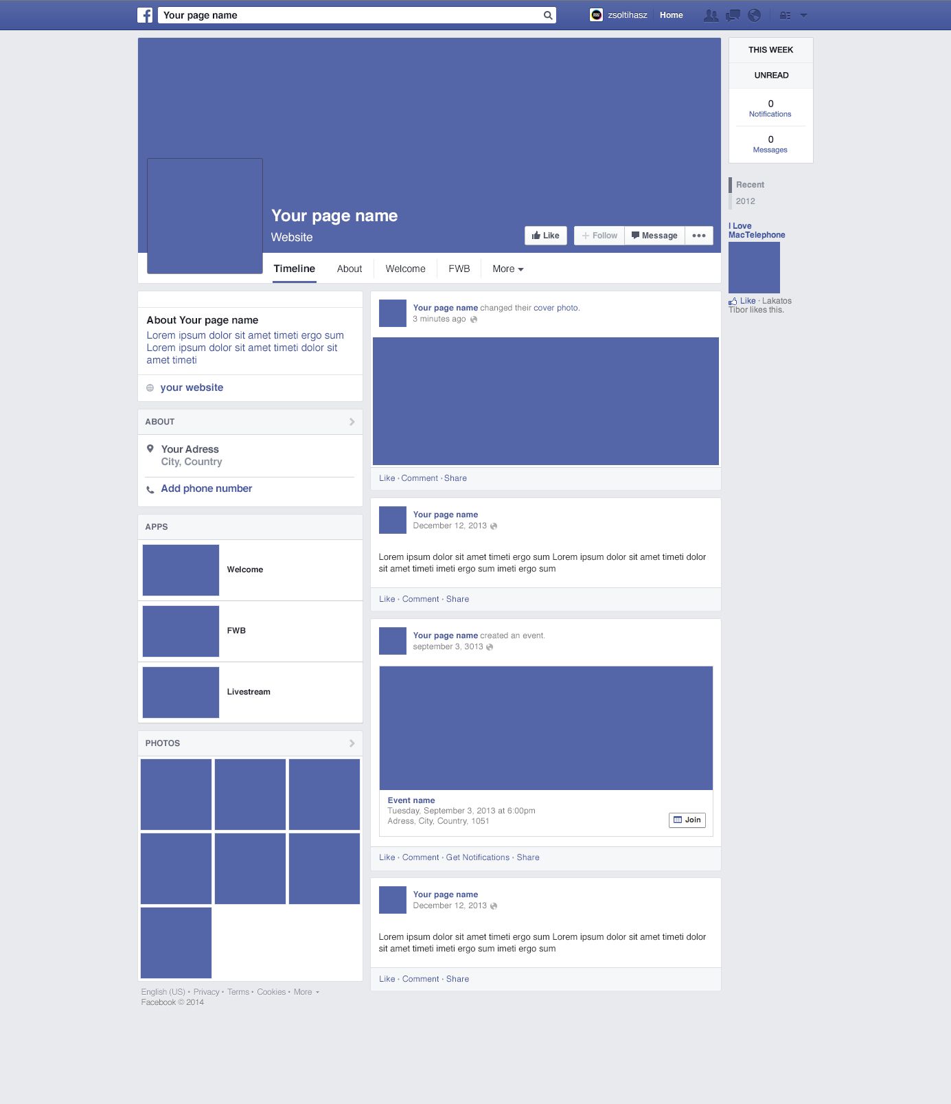 Create An Impressive Facebook Profile Template | Templatesz234.com ...