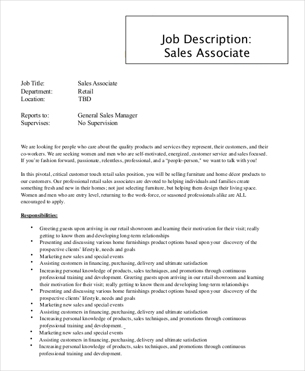 Retail Sales Job Description: What Does A Retail Salesperson Do ...