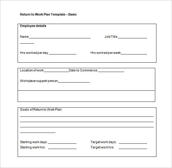 Creating A Return To Work Action Plan For Your Business | Templatesz234 ...
