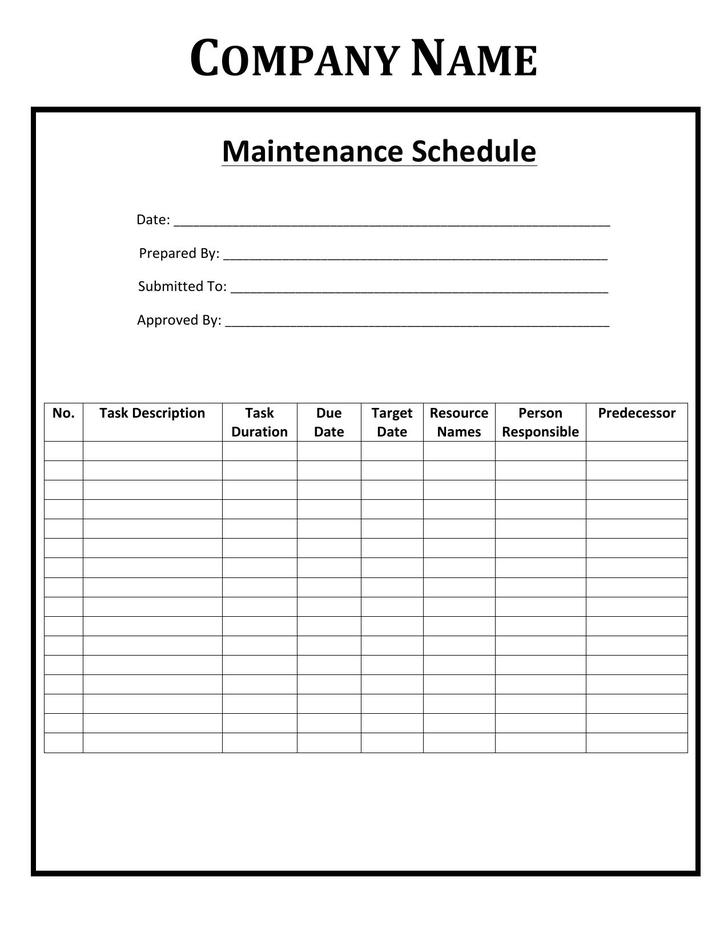 Preventive Maintenance Forms: A Comprehensive Guide | Templatesz234.com ...