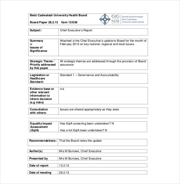 A Comprehensive Guide To Executive Report Template | Templatesz234.com ...