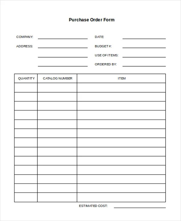 Po Form Template To Streamline Your Business | Templatesz234.com ...