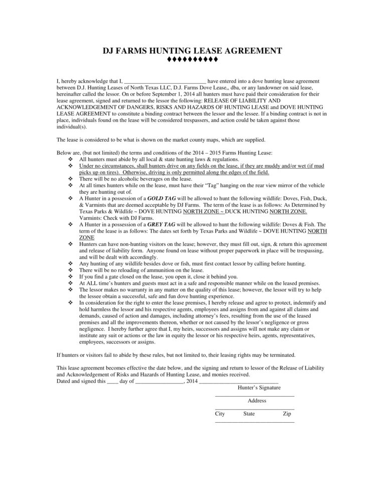 What You Need To Know About A Hunting Lease Agreement In 2023 ...
