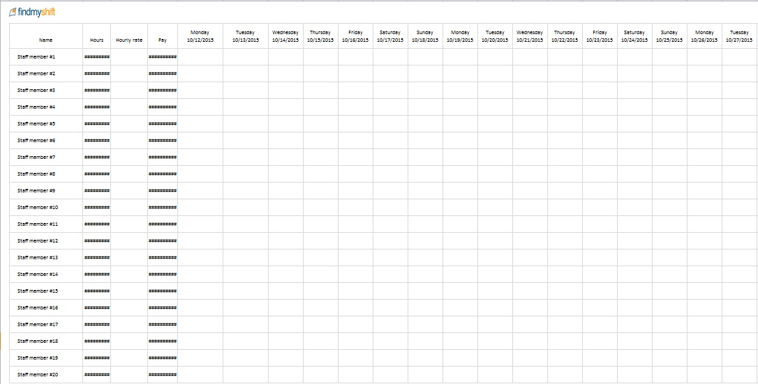 Organize Your Nursing Shift Schedule With A Template | Templatesz234 ...