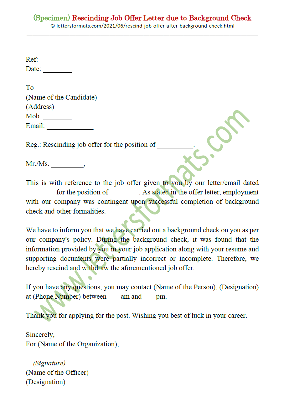 Background Check Email Template: How To Request A Background Check The ...