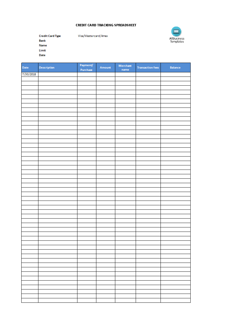 Credit Card Excel Template – A Guide To Manage Your Finances ...
