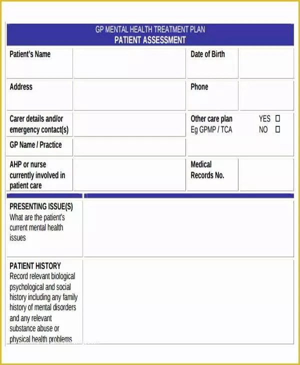 Create A Mental Health Treatment Plan Template Word In 2023 ...