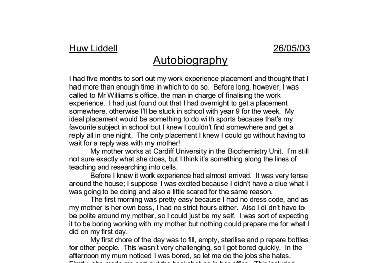 How To Write An Autobiography For A Job In 2023 | Templatesz234.com ...
