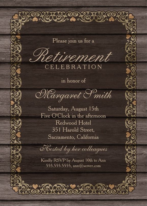 Retirement Invitation Wording: Tips & Sample Wordings | Templatesz234 ...