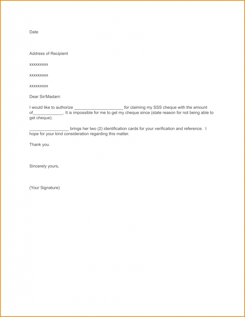 How To Write A Sample Authorization Letter For Claiming A Birth ...