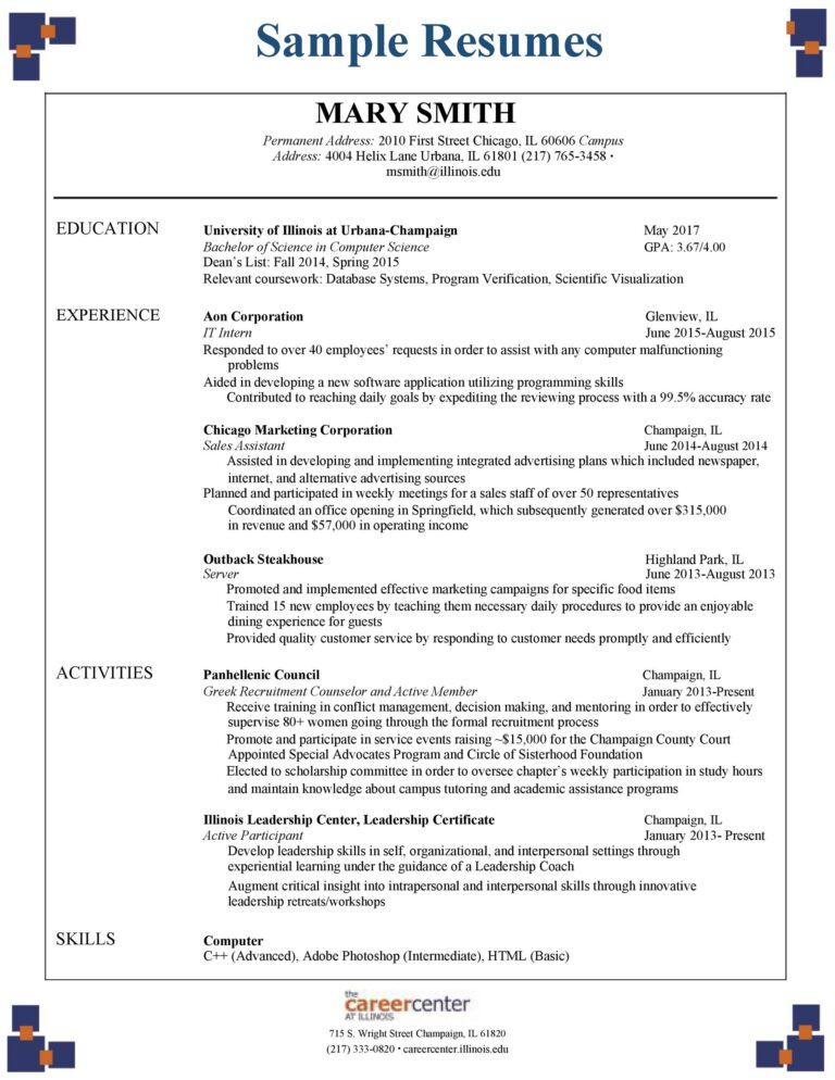 Resume Format College Student: The Ultimate Guide | Templatesz234.com ...
