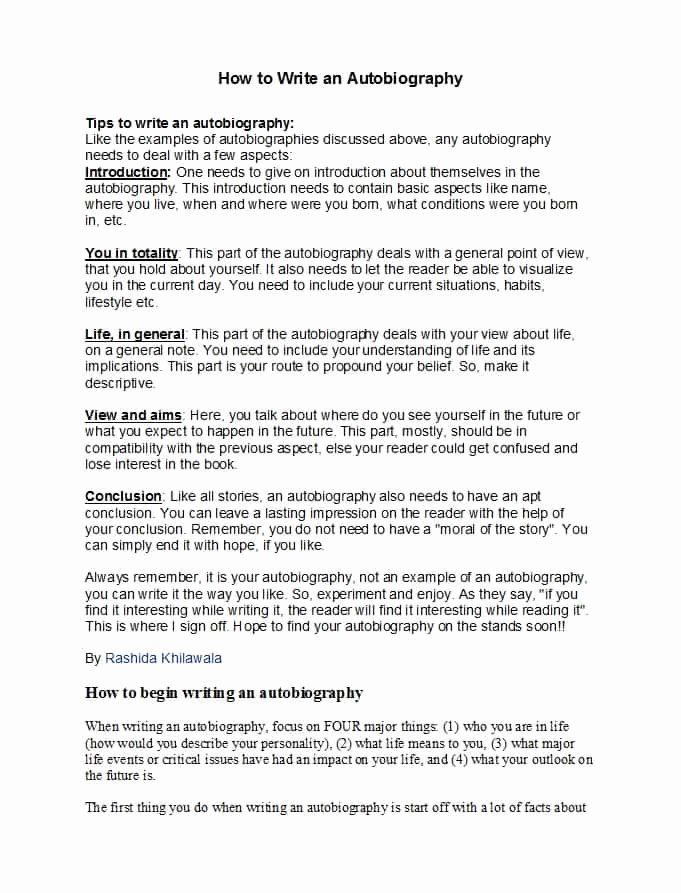 Autobiography Sample For Job Application: How To Write An Impressive ...