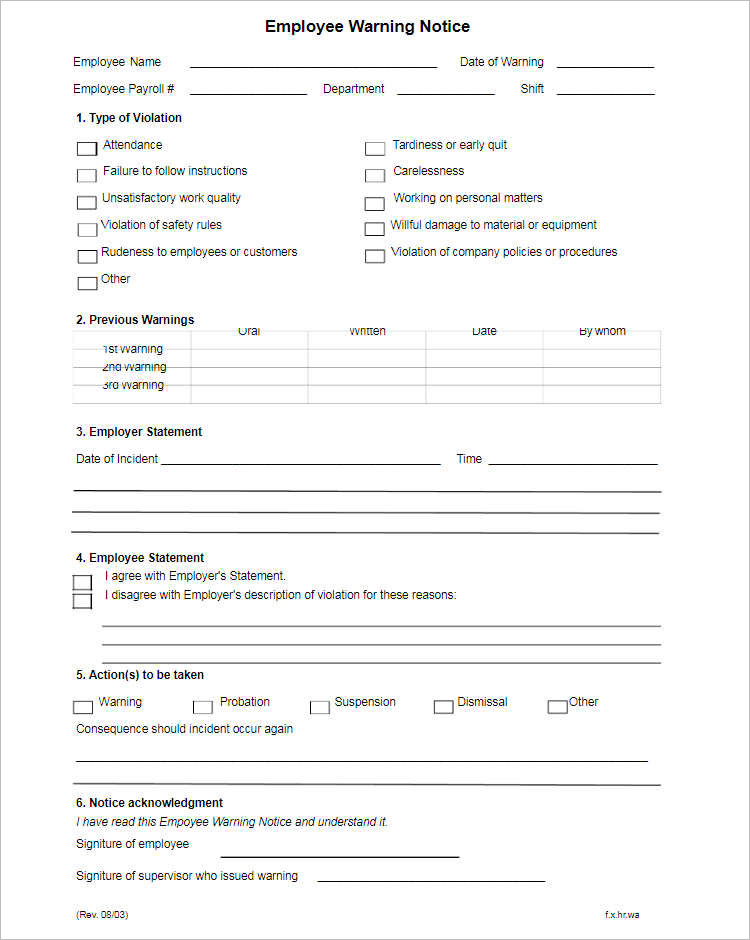 Employee Write Up Form Word Template: Everything You Need To Know ...