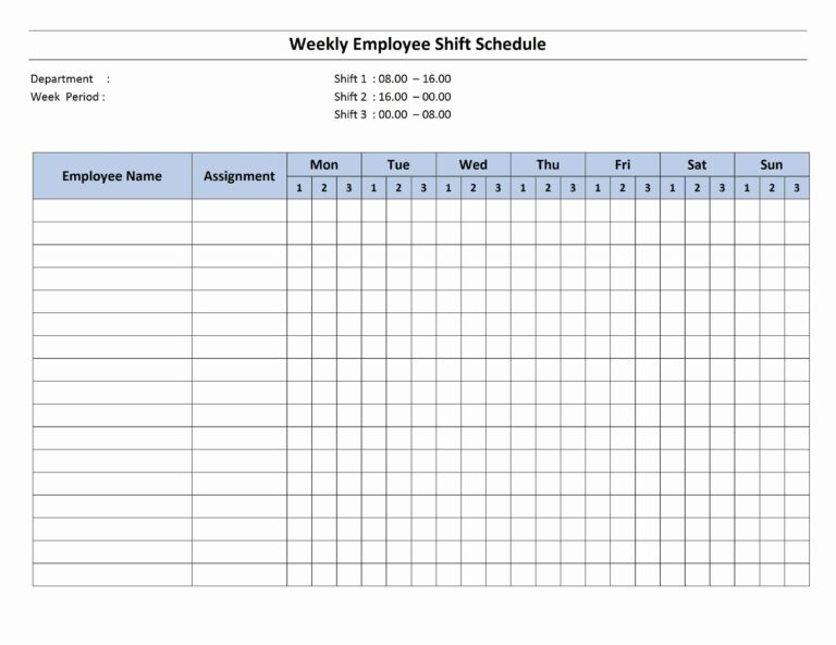 Organize Your Workday With Free Printable Work Schedules ...