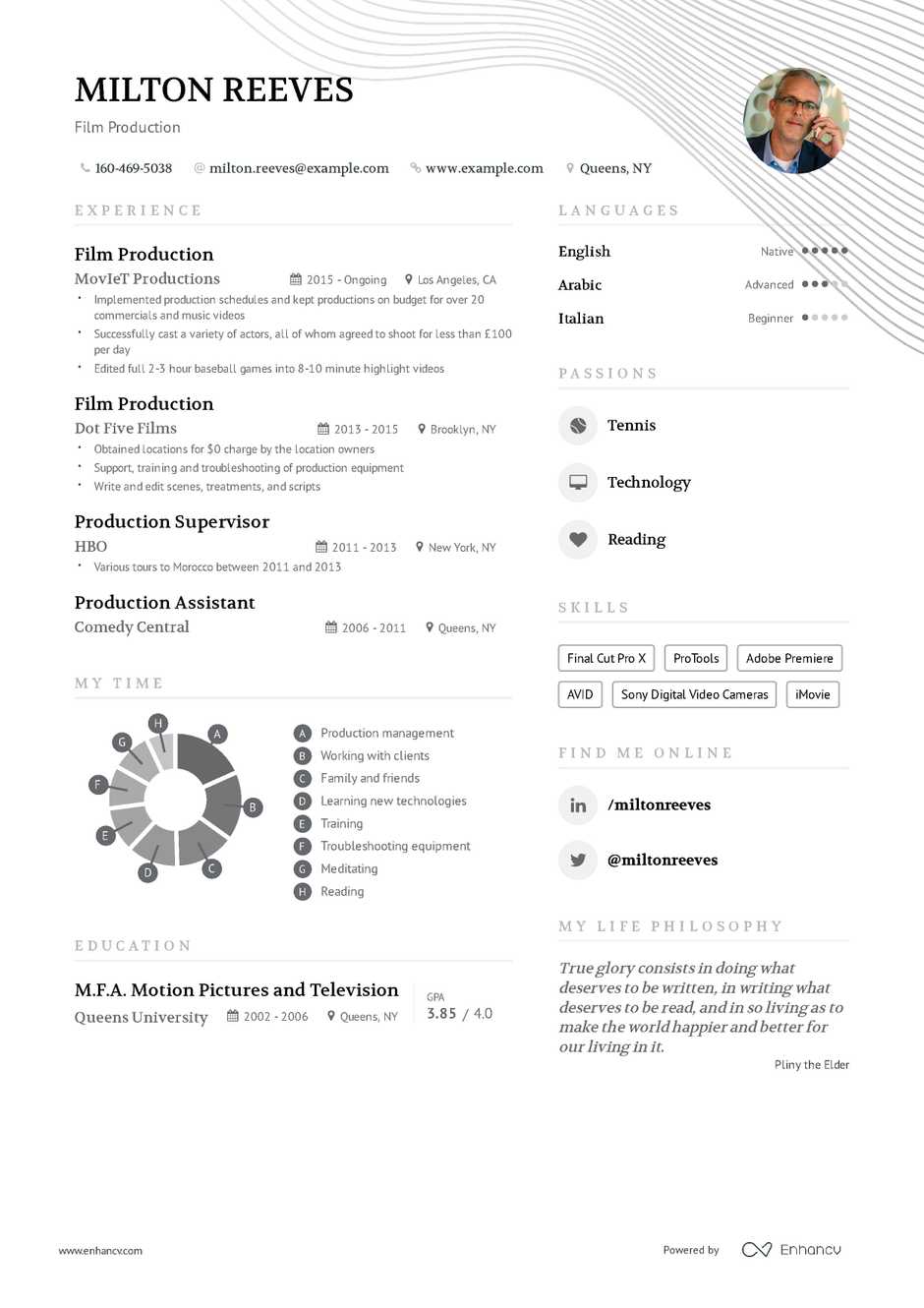 Tv Production Manager Resume: A Guide To Crafting An Impressive Cv In ...