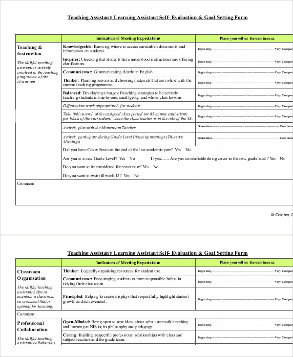 Teacher Self Evaluation Forms: Everything You Need To Know In 2023 ...