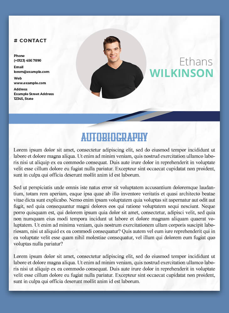 Example Of Simple Autobiography Of A Student | Templatesz234.com ...