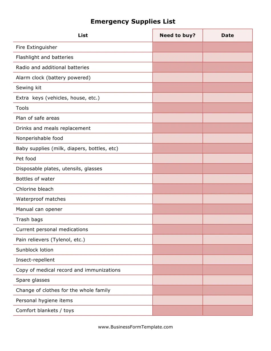 How To Create An Effective Supply List Template | Templatesz234.com ...