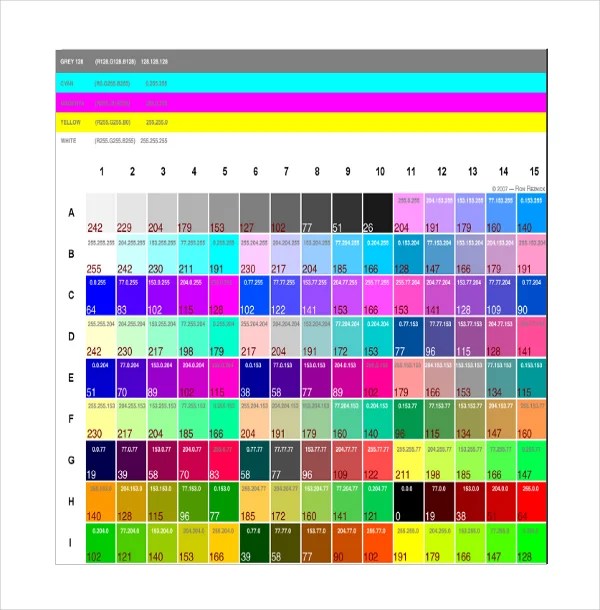 Everything You Should Know About Color Chart Templates
