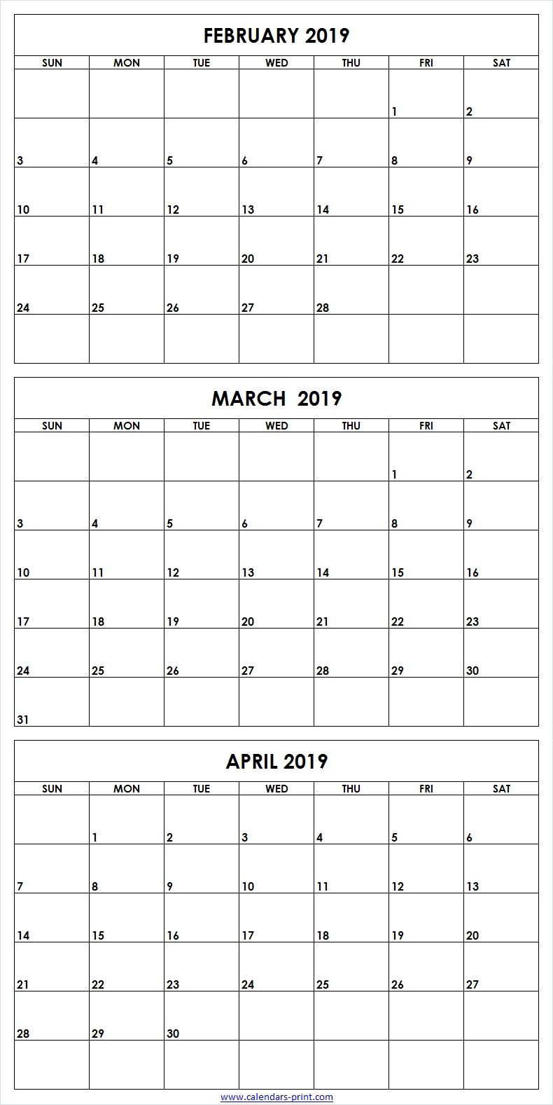 Organize Your Year With A Sample 3 Month Calendar Template ...