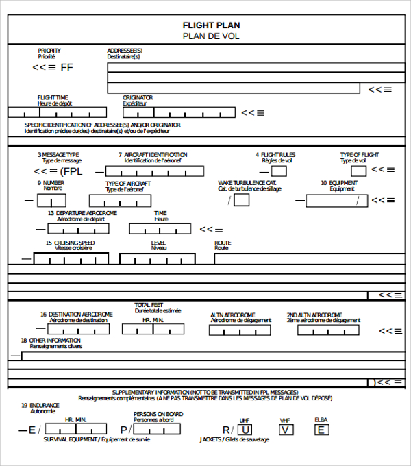 The Best Flight Plan Template To Make Your Trip Easier In 2023 ...