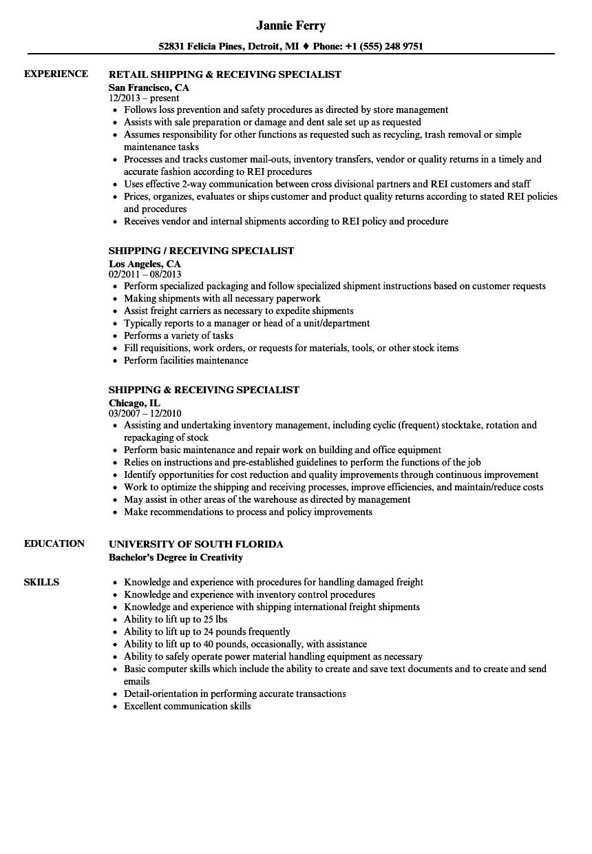 What Is A Shipping And Receiving Job? | Templatesz234.com ...