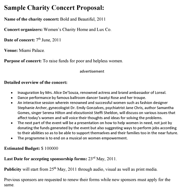 Creating A Music Concert Proposal For 2023 | Templatesz234.com ...
