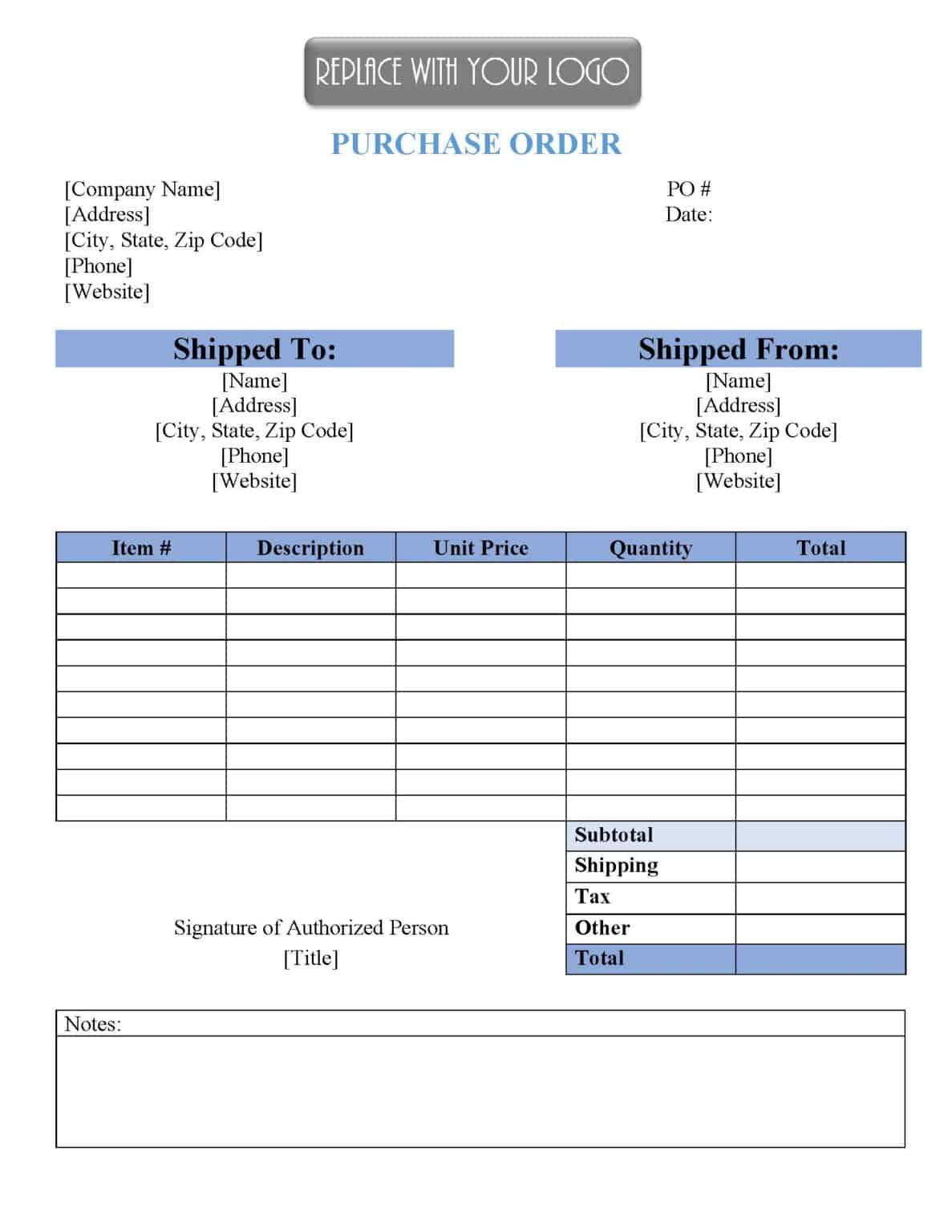 Purchase Order Template For Excel: A Comprehensive Guide ...