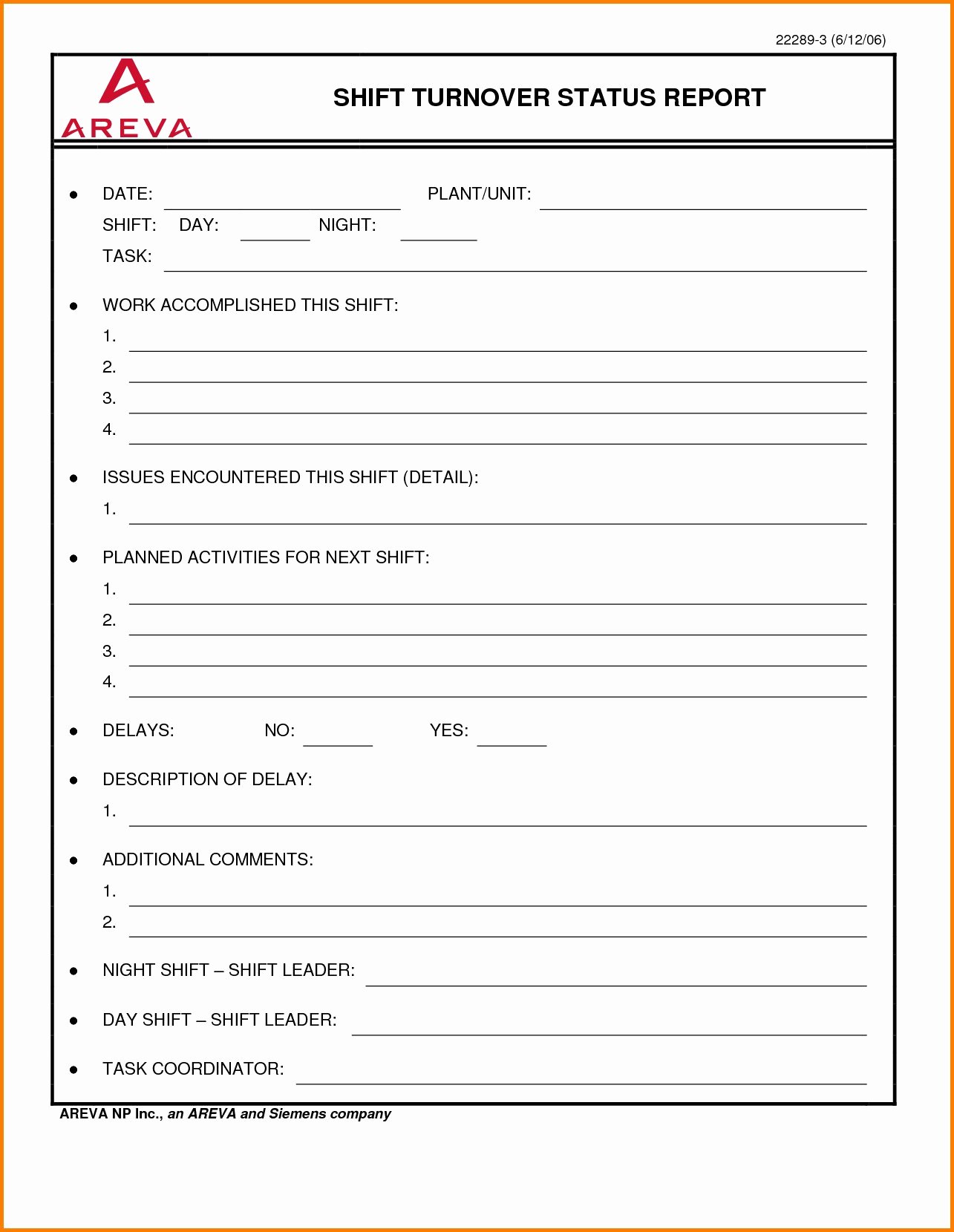 Shift Report Template: A Comprehensive Guide For 2023 | Templatesz234 ...