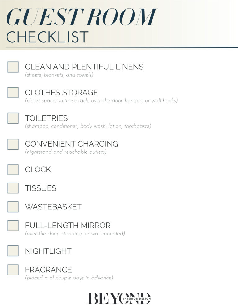 How To Prepare The Perfect Guest Room Checklist | Templatesz234.com ...