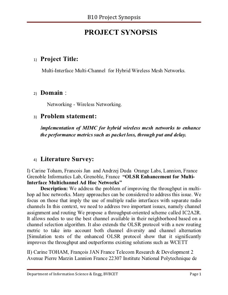 Synopsis Example - Learn The Basics Of Writing A Synopsis ...