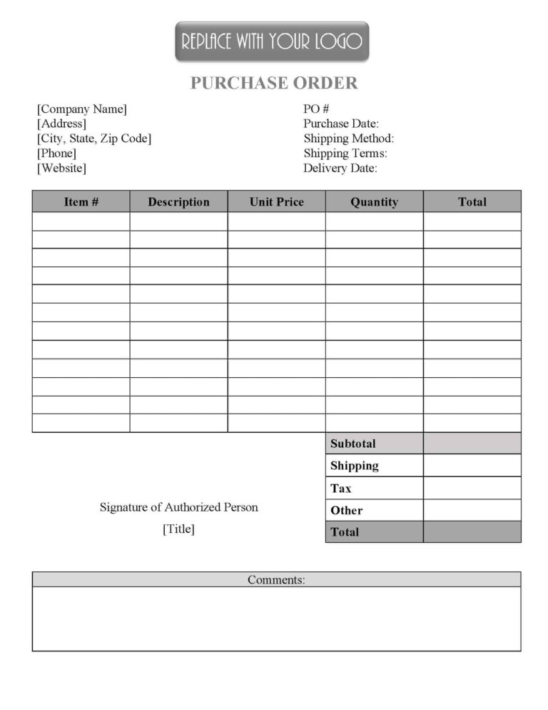 Printable Order Template | Templatesz234.com - Templatesz234.com