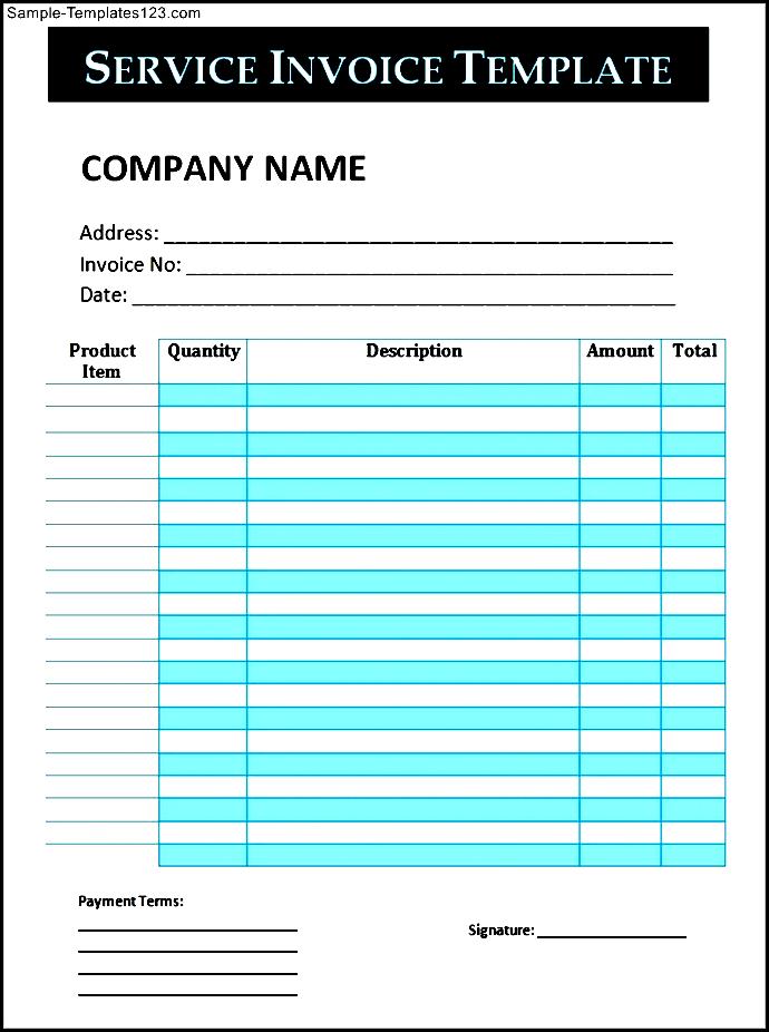 Invoice Templates For Service Based Businesses Templatesz234