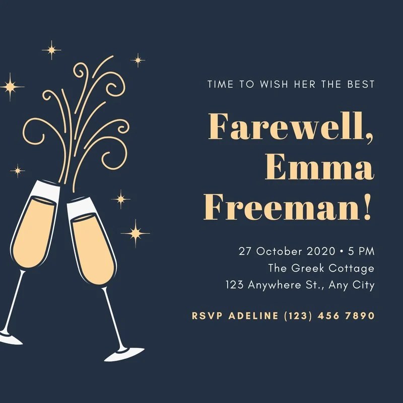 Farewell Invitation Templates: Create Memorable Goodbye Parties ...